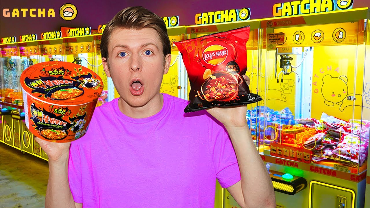 I Found an Arcade With ONLY Snack Claw Machines! - YouTube