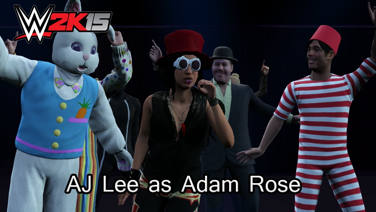 WWE 2K15 PC Mod - AJ Lee as Adam Rose - YouTube
