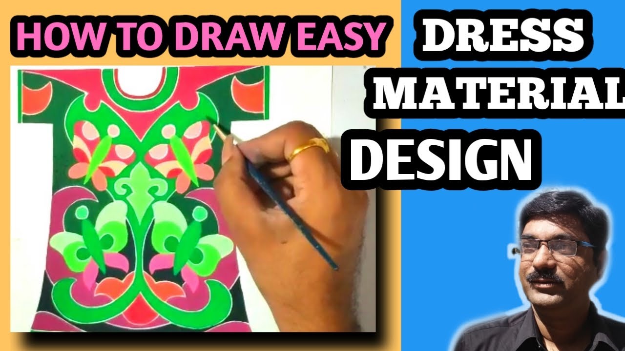 How to draw Dress material Design for Elementary,Intermediate Grade ...