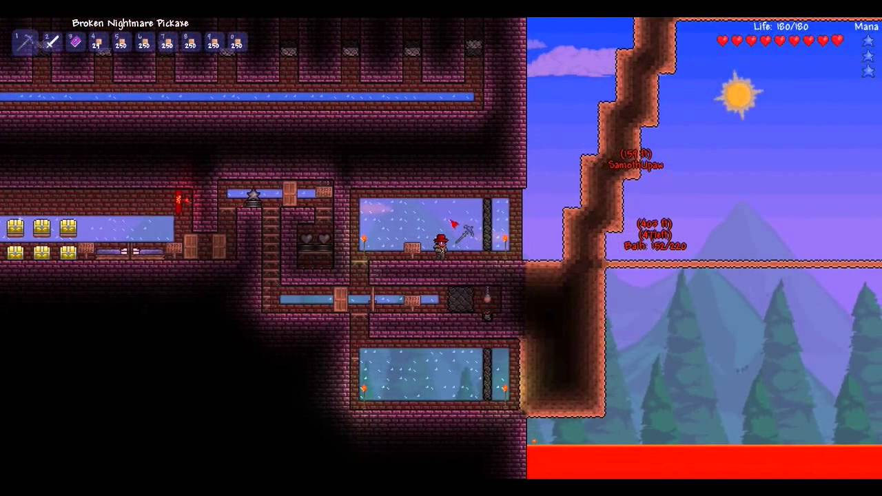 Terraria PvP-Bridge Wars w/ Tyler, Samoth & Ren - YouTube