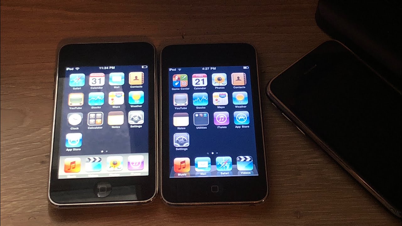 iPod touch 2nd generation - iOS 2.2.1 vs iOS 4.2.1 Speed Comparison - YouTube