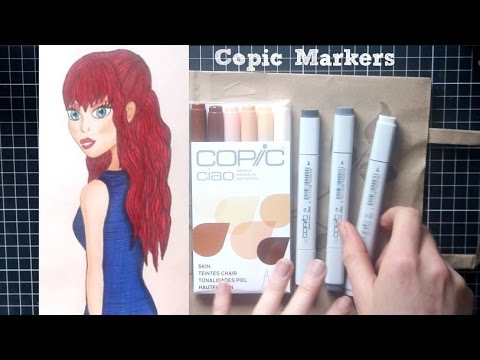 My First Copic Marker Drawing & Review - YouTube