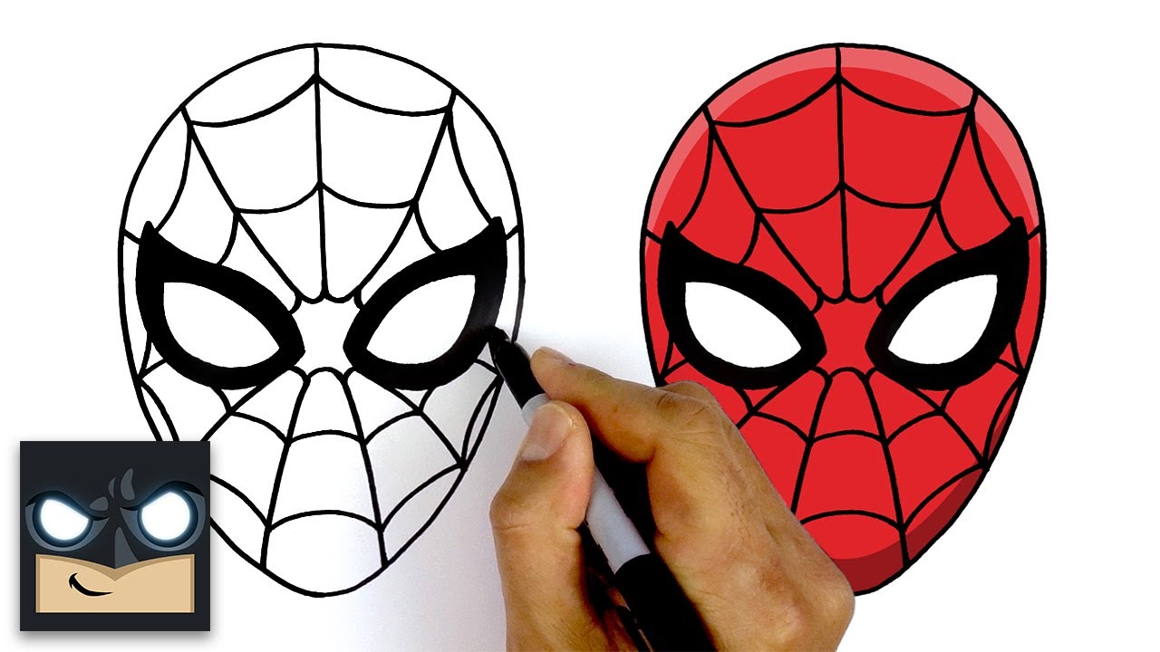 How To Draw Spiderman Face Step By Step Malaynesra