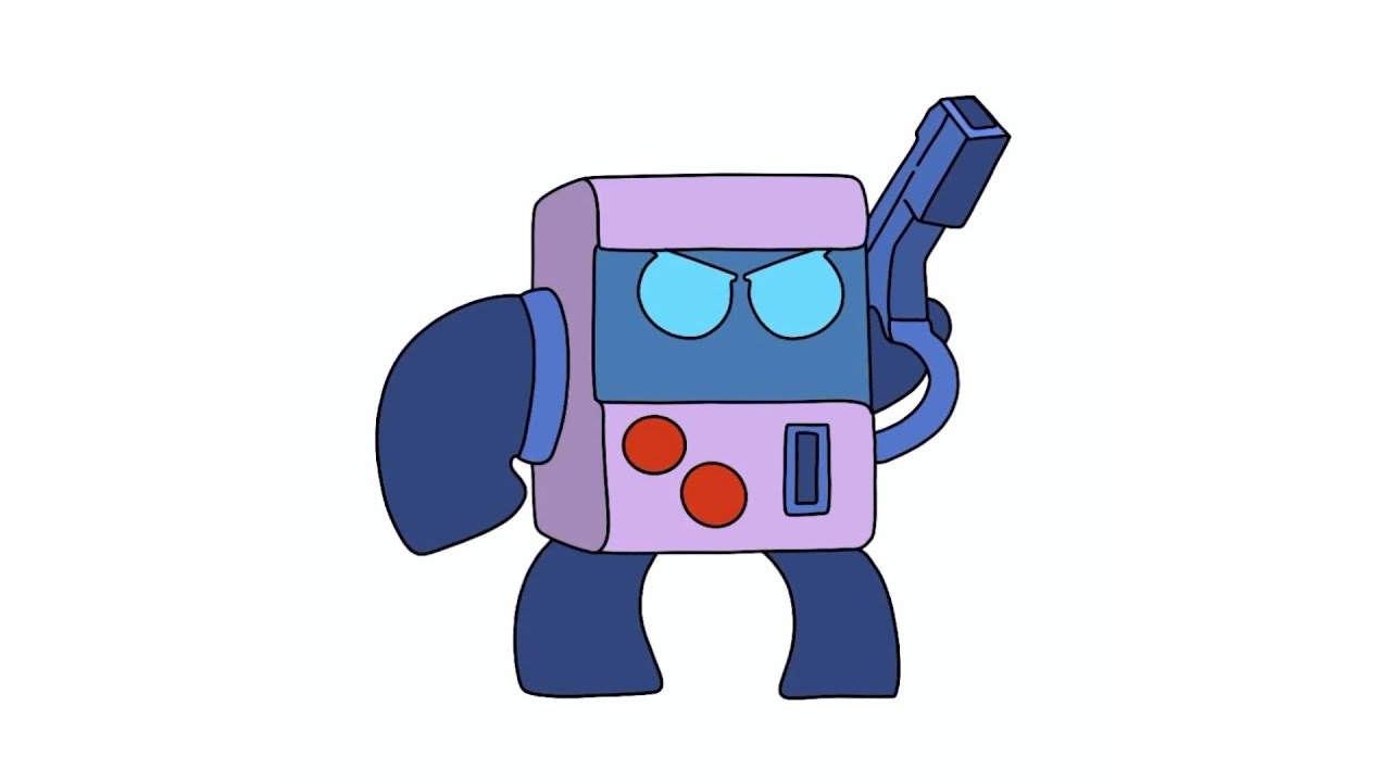Brawl Stars 8-bit coloring page for Kids - YouTube