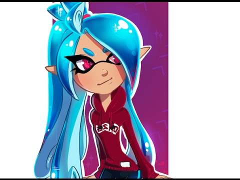 Speedpaint: Splatoon - Squid girl OC! - By Helixel - YouTube