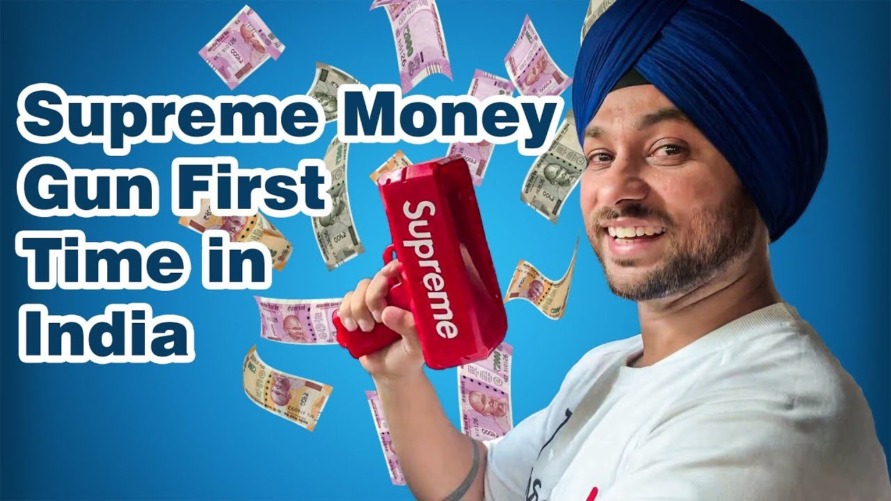 supreme money gun | cash gun | cash cannon money gun | note uddane ki ...