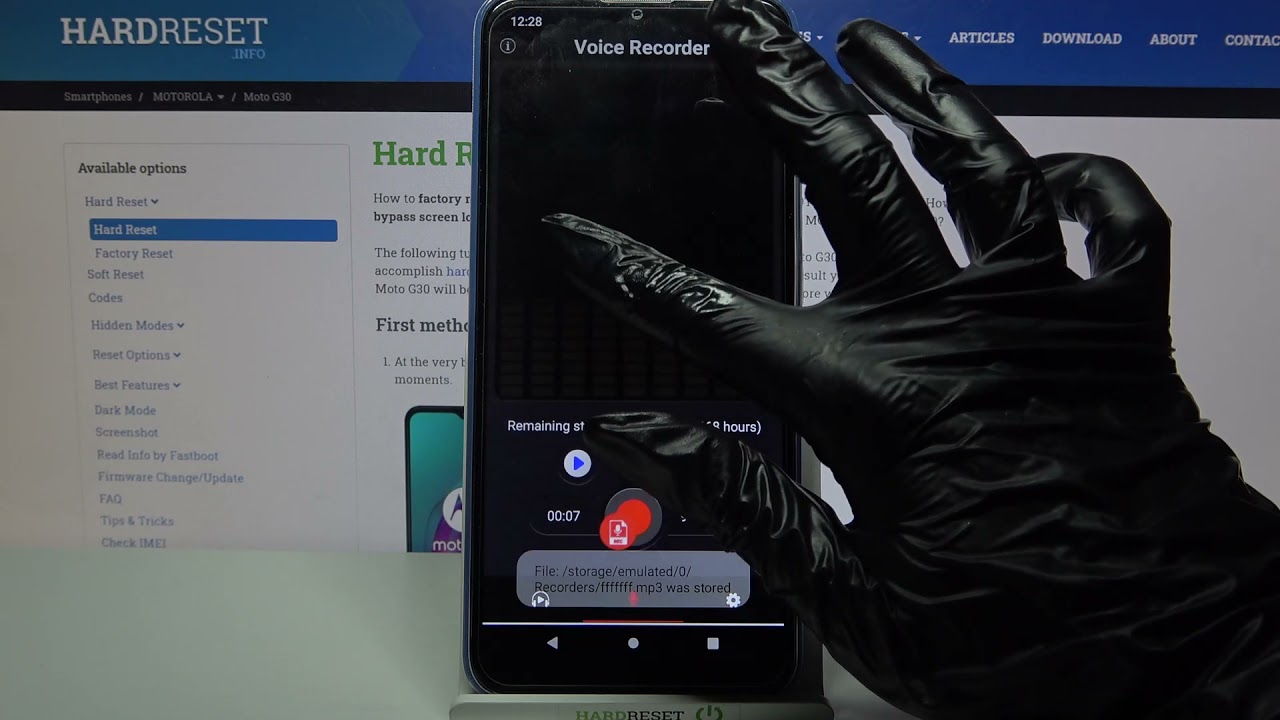 How to Make a Sound Recording on MOTOROLA Moto G30 – Sound Recorder ...