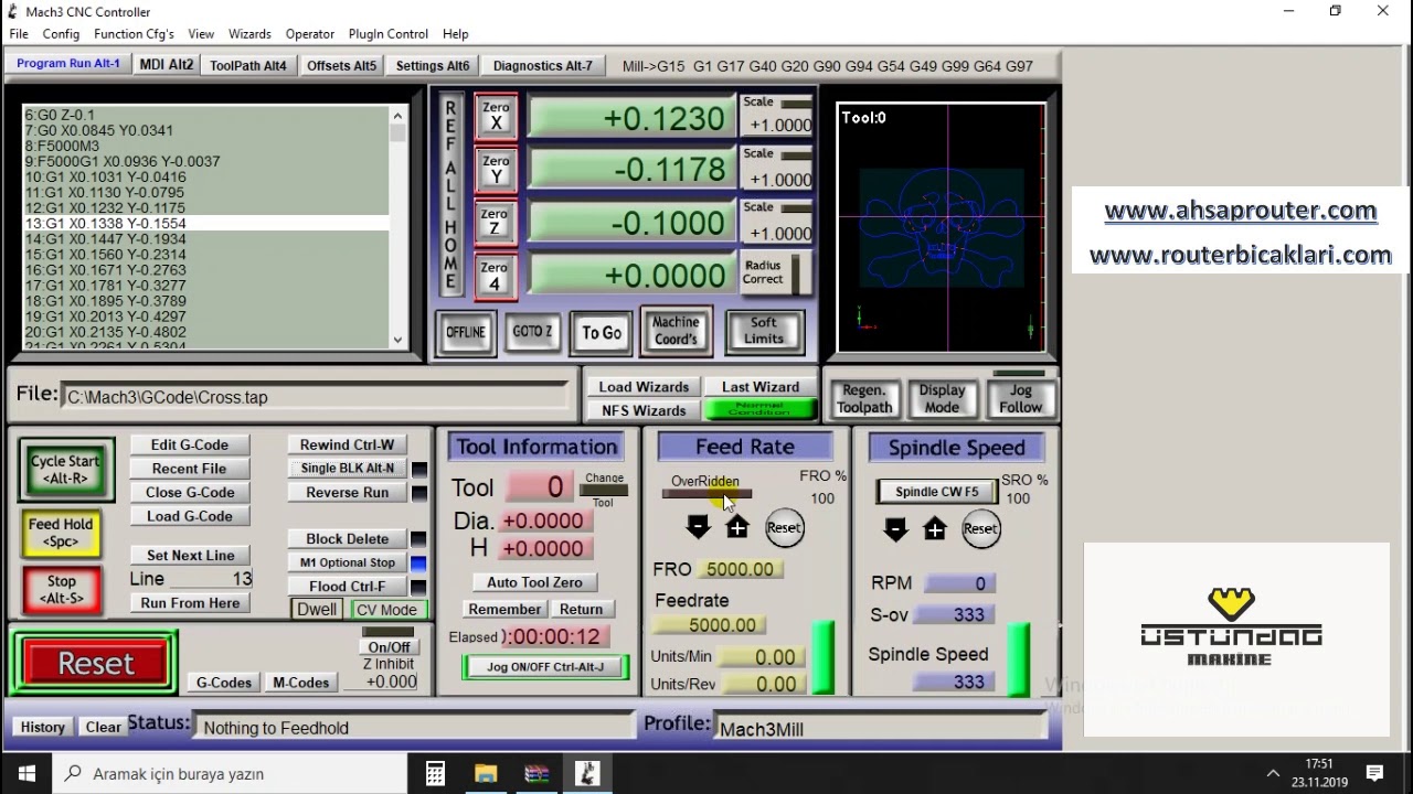 mach 3 cnc kontrol başlangıç seviye - YouTube