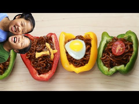 짜장면 Jajangmyeon Black bean sauce Noodles TwinRoozi Family 쌍둥이루지 가족 먹방  Mukbang