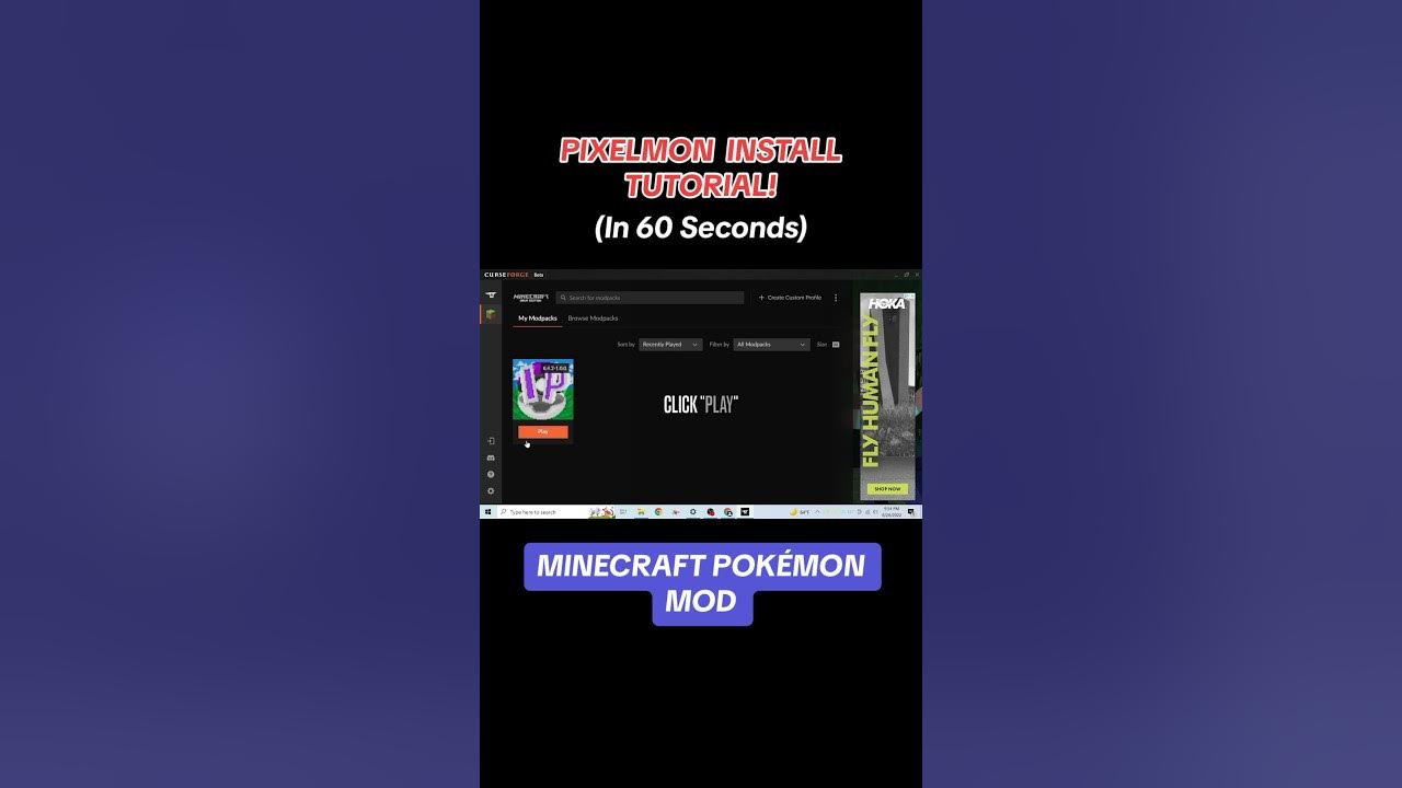 How To Install Minecraft POKÉMON MOD PIXELMON REFORGED in 60 SECONDS ...