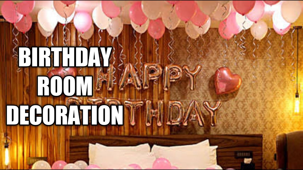Birthday Room decoration simple | How to do birthday decoration at home ...