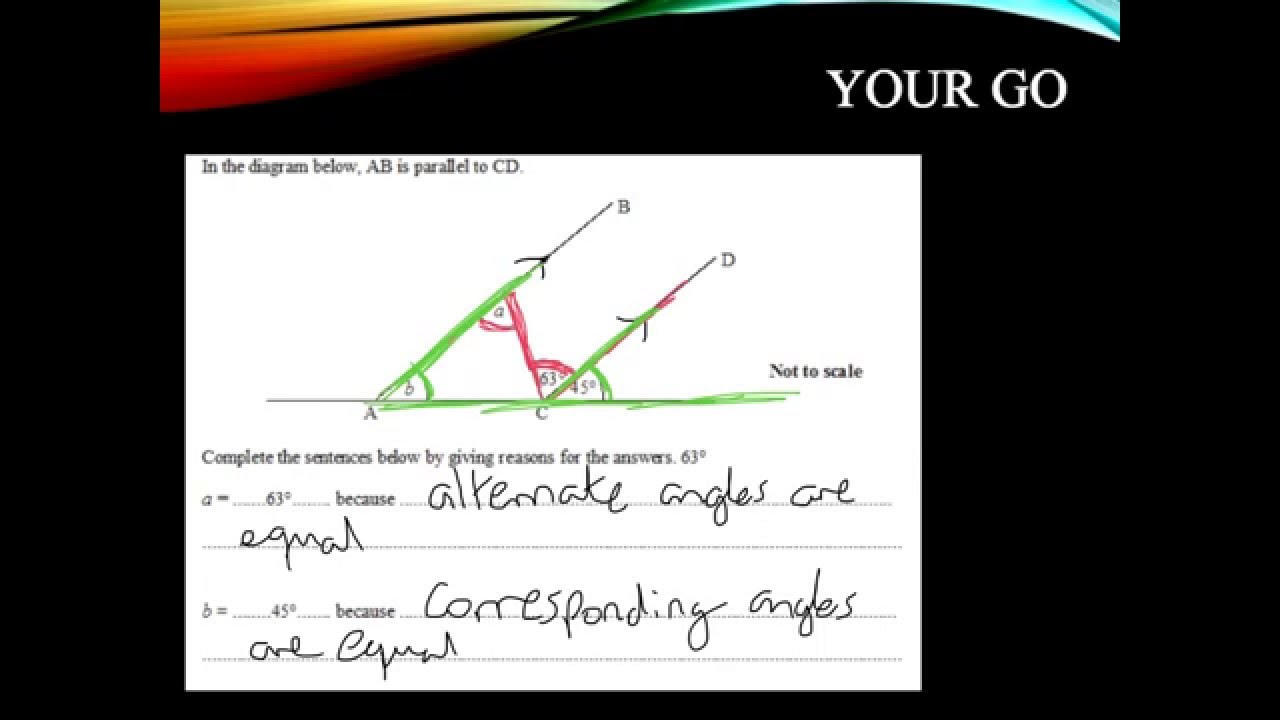Angle facts for foundation and higher GCSE - YouTube