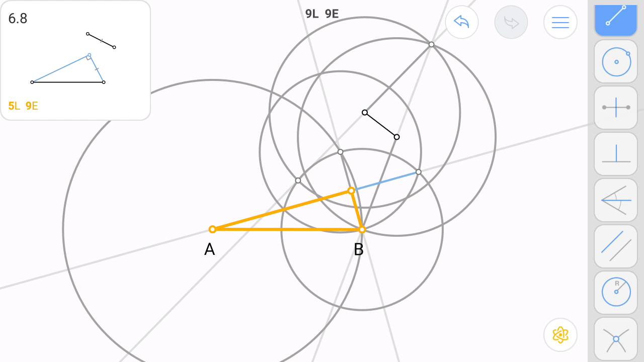 Euclidea 6.8 (Zeta 8) Solution walkthrough - YouTube