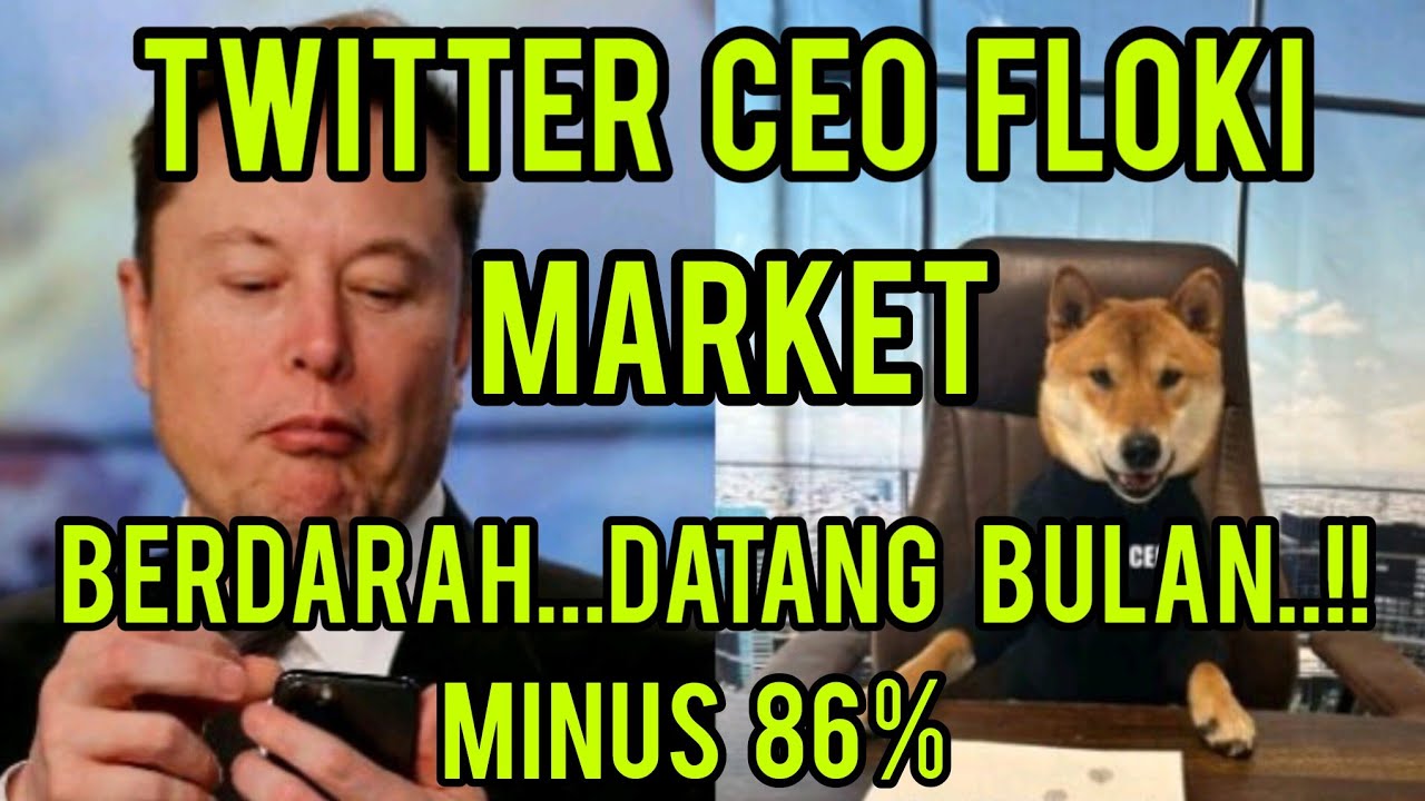MARKET TWITTER CEO FLOKI..!!! BERDARAH DATANG BULAN..!!! MINUS 86%..!!! - YouTube