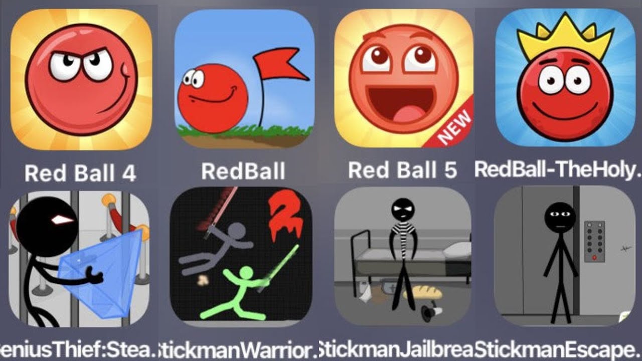 Red Ball 4,Red Ball Classic,Red Ball 5,Red Ball Holy Treasure,Geneus ...