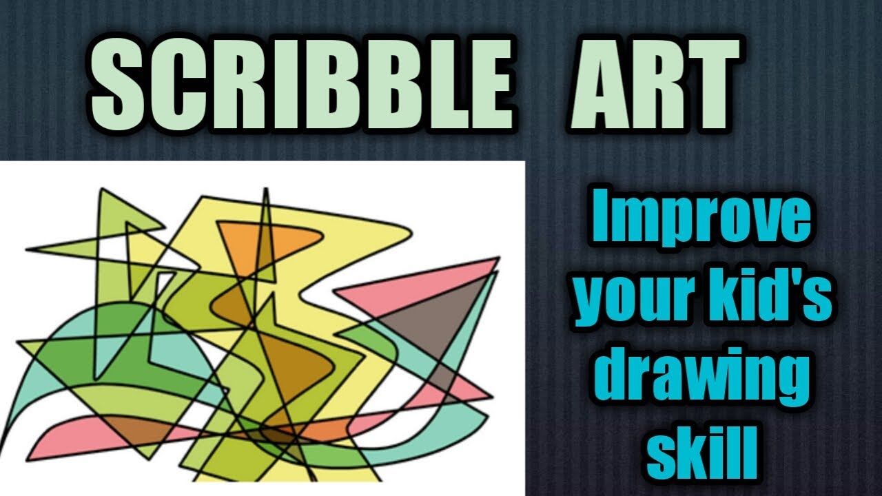 Fine motor skills activity.Creative drawing ideas for kids.Scribble art ...