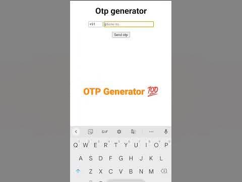 generate OTP using Javascript , html on mobile #coding #developer #programming #html #javascript ...