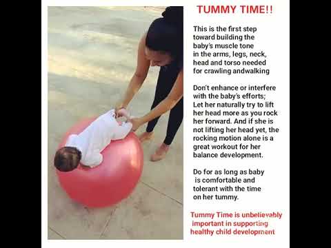 Tummy time for baby - using a Stability ball - YouTube