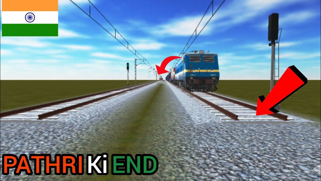RAILWAY JUNCTION TRAIN KI PATHRI KI ENT || INDIAN TRAIN CROSSING 3D ...