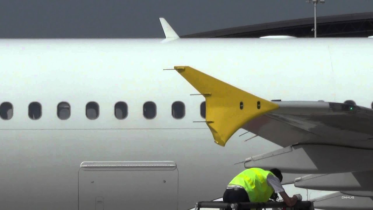 Onground Incident ? Birdstrike ? Winglet of a A320 of Vueling - YouTube