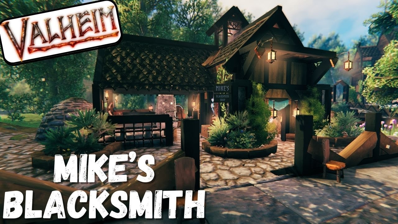 Building Mike's Blacksmith Shop In Valheim | Time-Lapse Gameplay Build ...