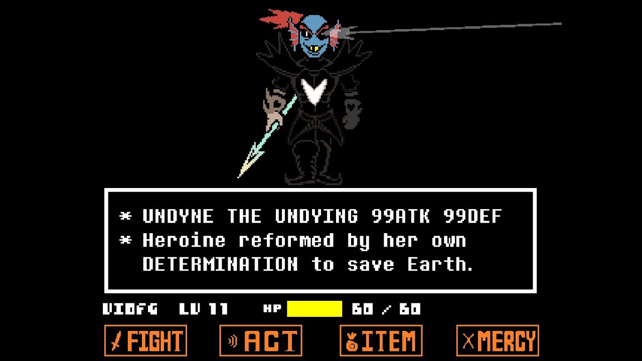 Undyne The Undying With OFFICIAL Color No Hit - UNDERTALE - YouTube