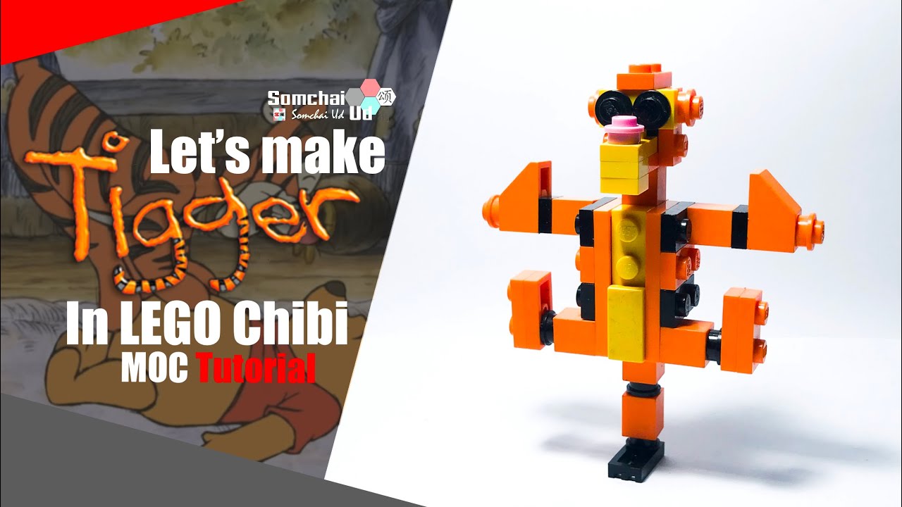 LEGO Tigger Chibi MOC Tutorial | Somchai Ud - YouTube