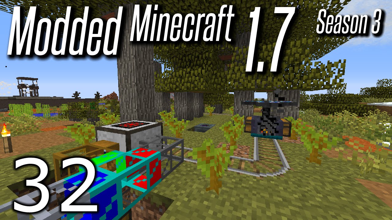 Modded Minecraft 1.7 - S3E32 - Steve's Carts Tree Farm - YouTube