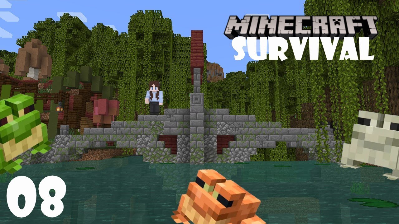 Herding Frogs & Building Bridges | Minecraft 1.19 Let’s Play Episode 8 - YouTube