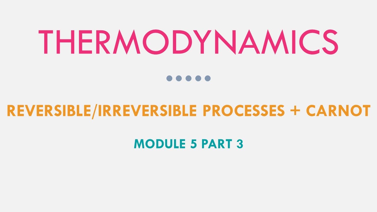 Thermodynamics I - Reversible and Irreversible Processes + Carnot Cycle ...