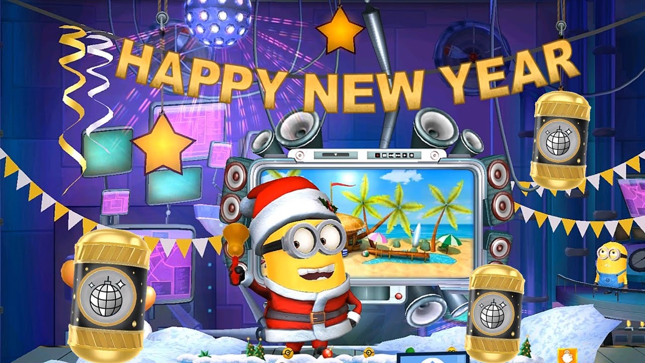 Minion rush Santa minion New Years Eve prize pod PC android gameplay ...