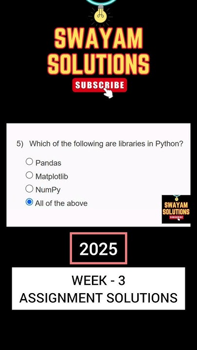 Python for Data Science Week 3 Assignment Solutions | SWAYAM NPTEL ...