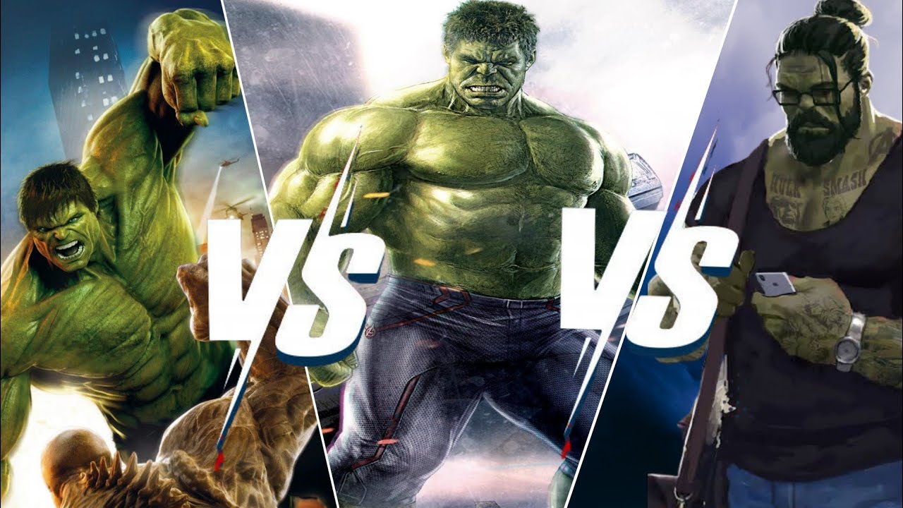 The Hulk VS Incredible Hulk VS Professor Hulk || Hulk Comparison ...