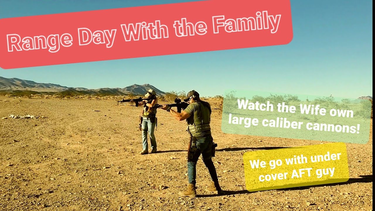 Gun range day with the family! Watch my petite wife manhandle large ...