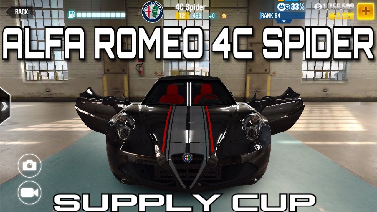 CSR Racing 2 Alfa Romeo 4C Spider Supply Cup! - YouTube