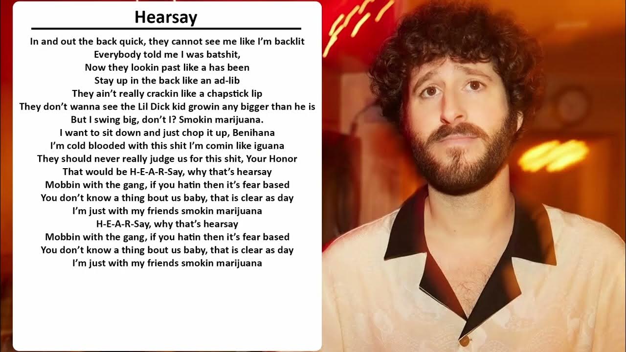 Lil Dicky - Hearsay - Dave S3 E3 (Lyrics - NEW Unreleased 2023) - YouTube