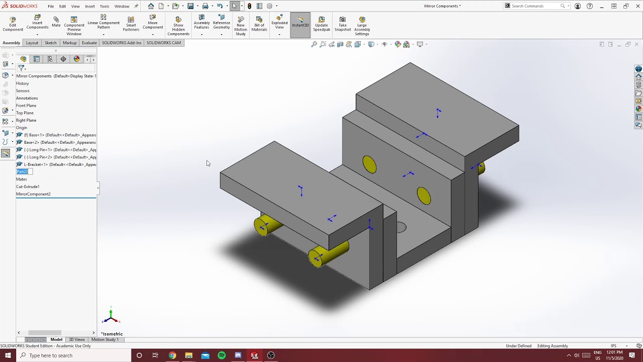 Joined Parts - SolidWorks 2020 - YouTube