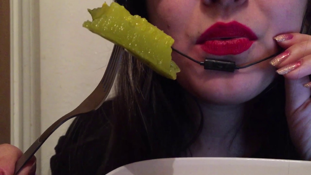 ASMR Pickle Eating Mouth Sounds Whispering Intense Extreme Crunch - YouTube