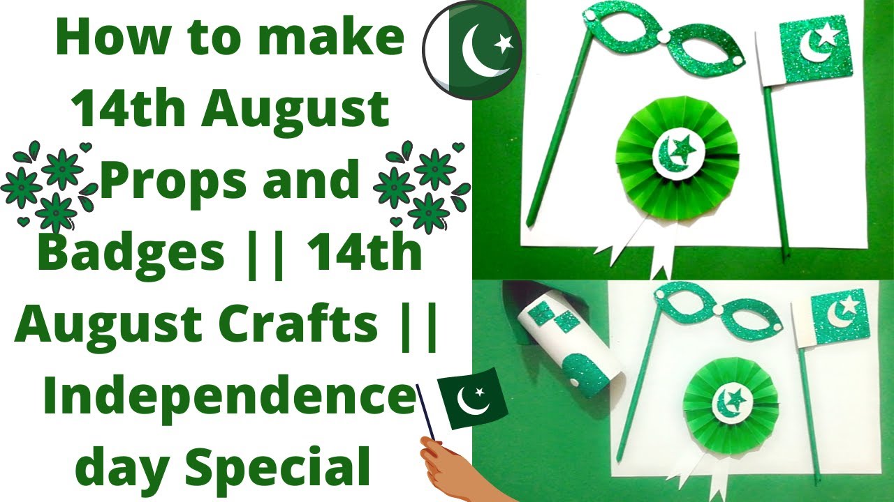 How to make 14th August Props and Badges|14 Aug Crafts| Independence ...