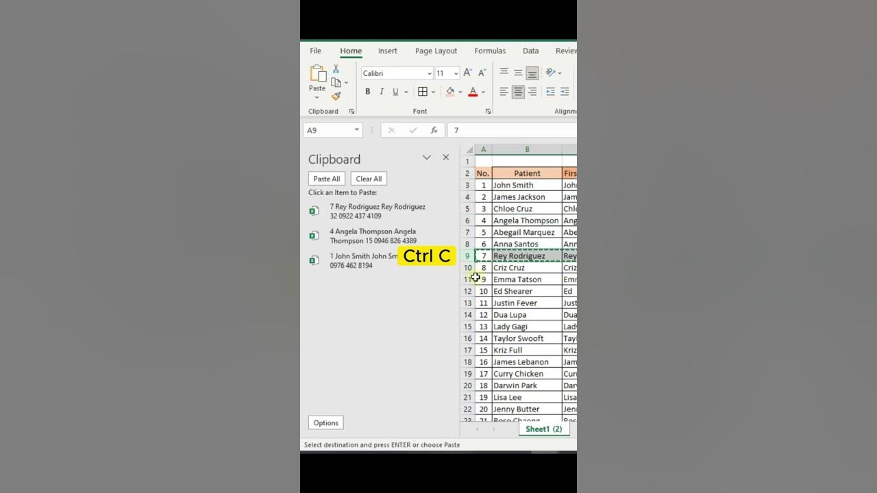 How to use CLIPBOARD for Copy/Paste #excel #exceltips #exceltricks #excelhacks #fyp #foryou # ...