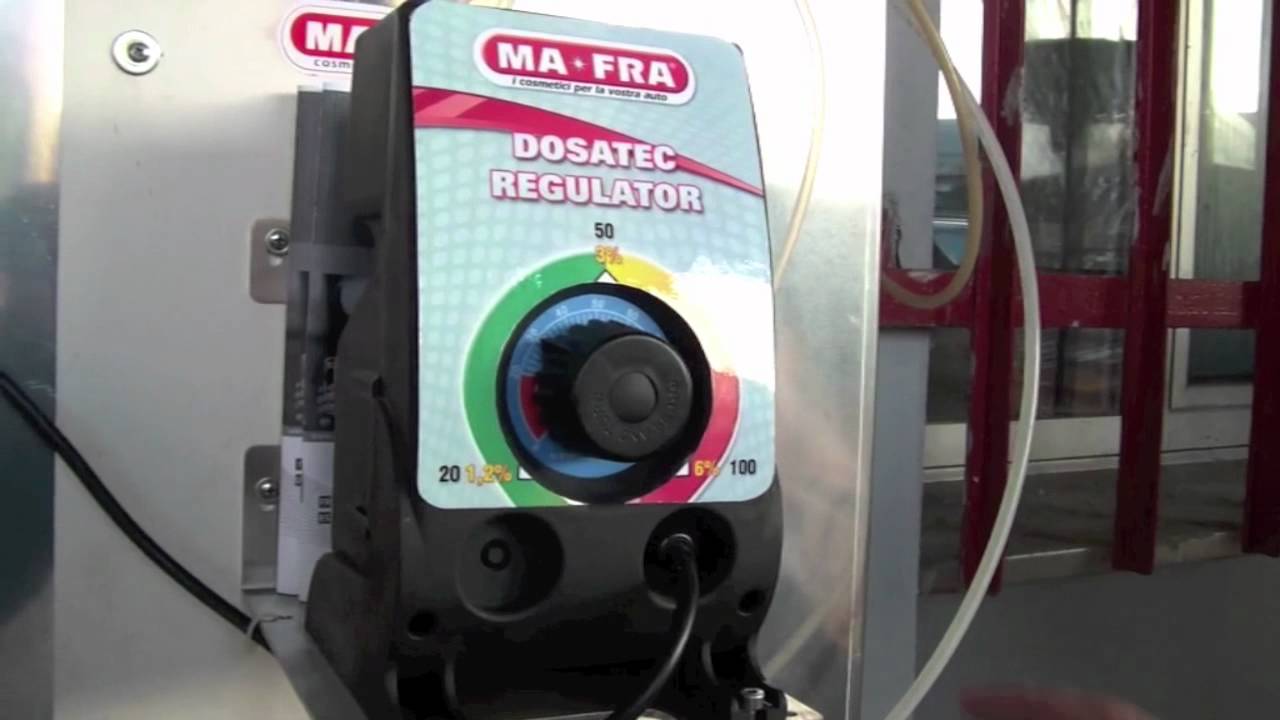 Autolavaggio MA-FRA - Sistema di Dosaggio Dosatec Regulator - YouTube