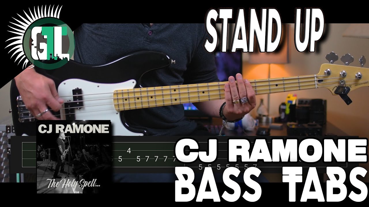 CJ Ramone - Stand Up | Bass Cover With Tabs in the Video - YouTube