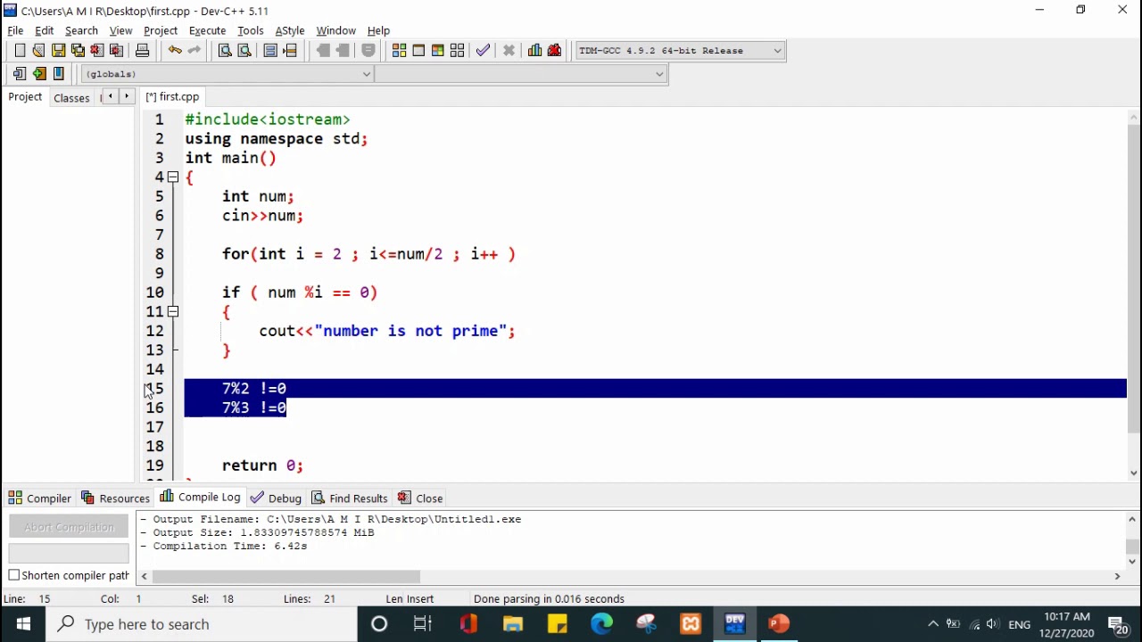 Program To Find Prime Number In C With For Loop YouTube Program To Find Prime Number In C With For Loop YouTube