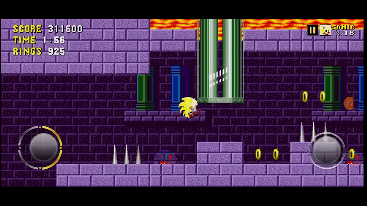 super sonic 999 rings vs marble zone - YouTube