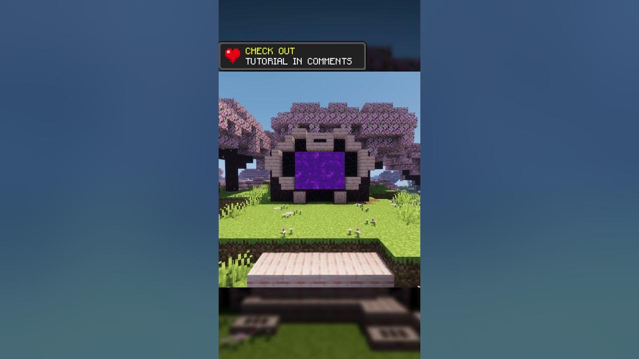 Build a Cherry Blossom Portal in Minecraft 🌸💡 | Tutorial In Comments ...