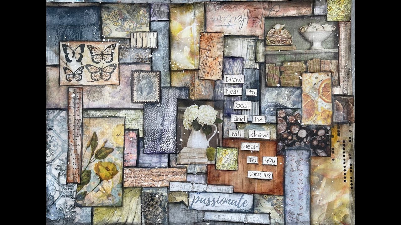 Fun Mixed Media Collage Demo - YouTube