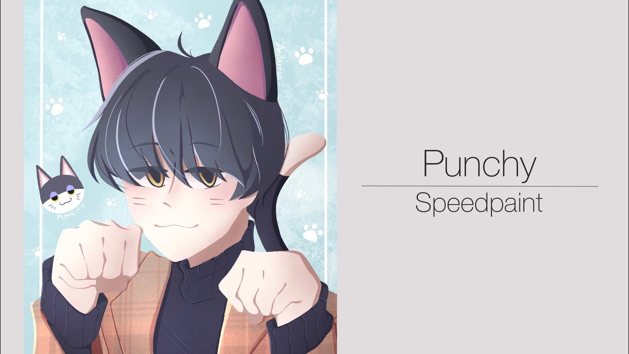 Punchy ACNH speedpaint - YouTube