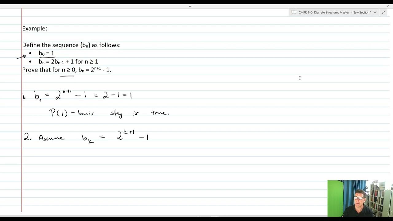 Proving explicit formulas for recurrence relations using induction - YouTube