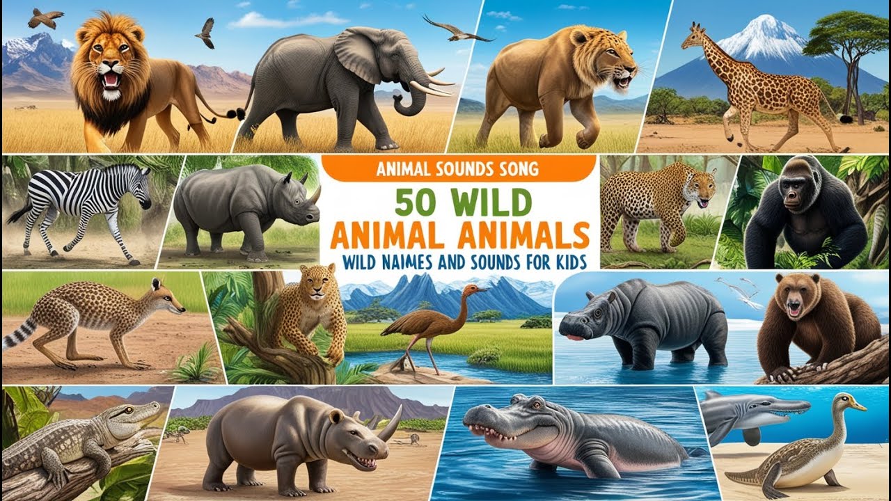 Animal Sounds Song | What Sounds Do Animals Make? | Kids Song - YouTube