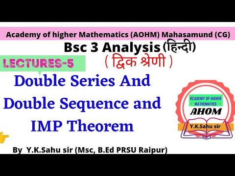 Double Series | Double Sequence in hindi - YouTube
